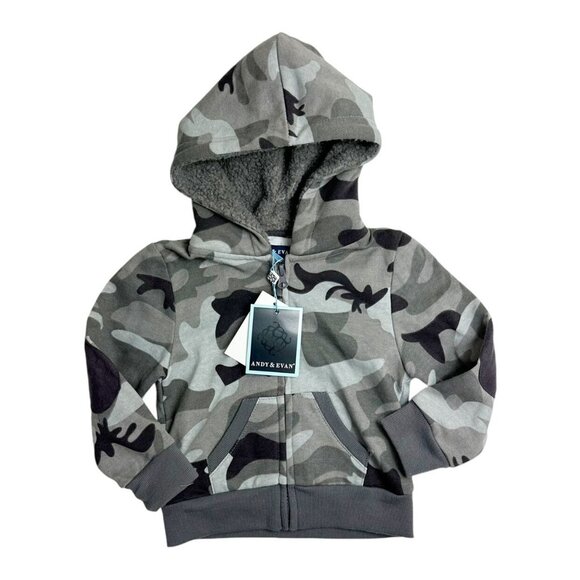 Andy & Evan | Shirts & Tops | New Andy Evan Camo Sherpa Lined Zip ...